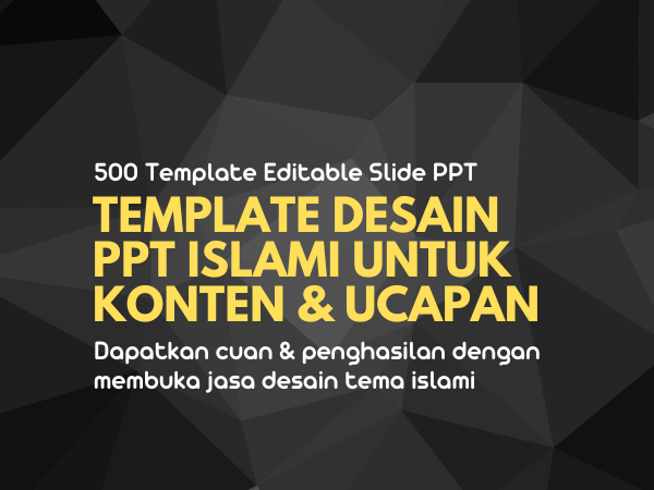 Template Desain PPT Islami Konten Promosi & Kartu Ucapan Lebaran